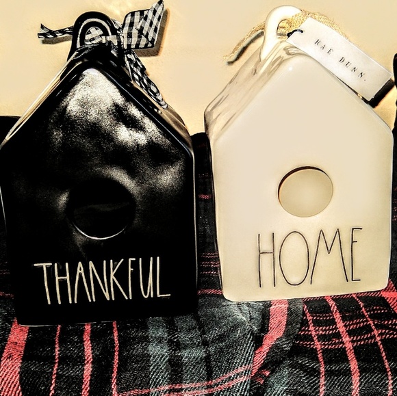 Rae Dunn | Holiday | Wow Rare Rae Dunn Thankful Black Birdhouse | Poshmark